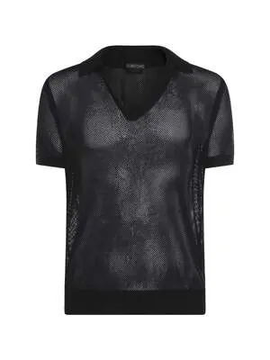 TOM FORD Knitted Polo Shirt - Black