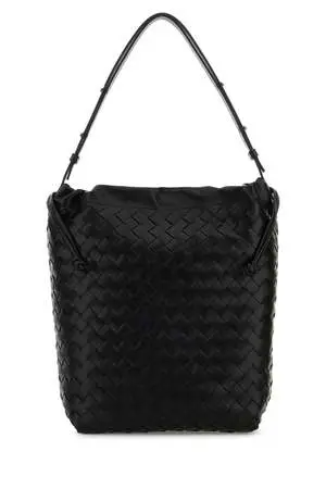 Bottega Veneta Woven Leather Shopping Bag - Black