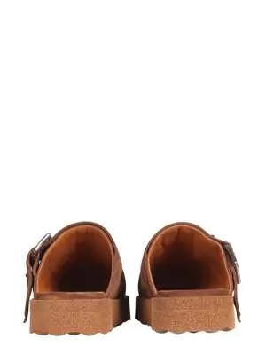 Off-White Suede Buckled Comfort Slippers