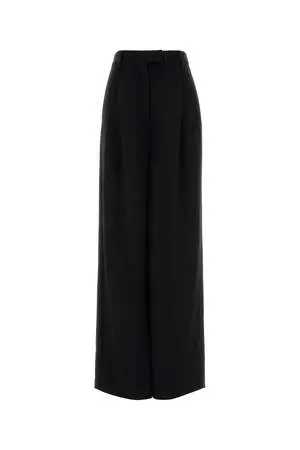 Prada Cashmere Wide-leg Pants - Black