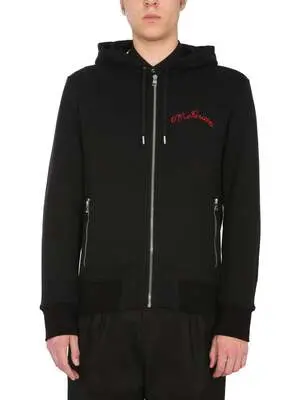 Alexander McQueen Zip-up Hooded Sweatshirt