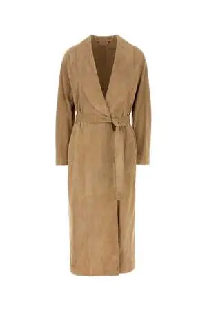 Fendi Camel Suede Coat - Brown