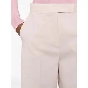 Max Mara Pale Silk Tailored Wide-leg Trousers - Pink