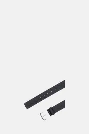 Bottega Veneta Black Leather Intrecciato Belt