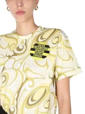 Raf Simons Crew Neck Printed T-shirt - Yellow