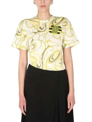 Raf Simons Crew Neck Printed T-shirt - Yellow