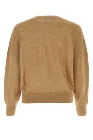 Isabel Marant Étoile Melange Biscuit Cotton Blend Oversize Marisans Sweater - Brown