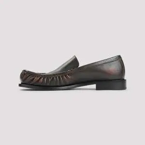 Dries Van Noten Brown Calf Leather Loafers