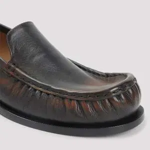 Dries Van Noten Brown Calf Leather Loafers