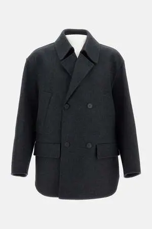 Fendi Double-breasted Peak Lapel Wool Jacket