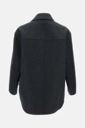 Fendi Double-breasted Peak Lapel Wool Jacket