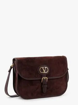 Valentino Garavani Suede Crossbody Bag With Vlogo Detail
