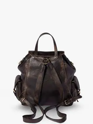 Miu Miu Distressed Leather Backpack