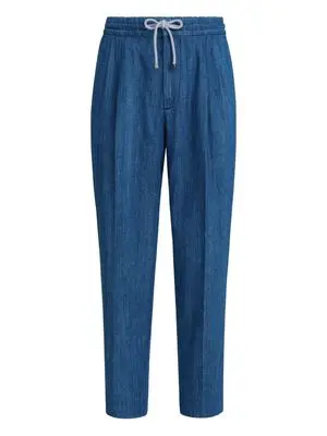 Brunello Cucinelli Cotton Drawstring Trousers - Multicolor