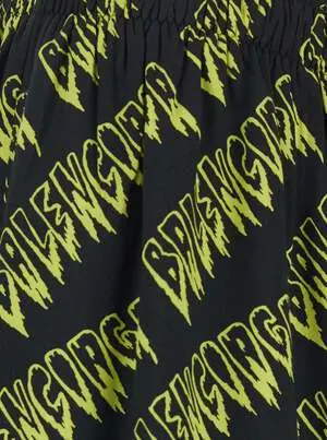 Balenciaga Creeper Viscose Shorts With Side Pockets - Yellow