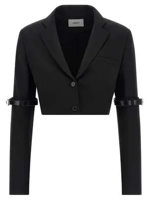 Coperni Hybrid Single-breasted Bolero Blazer - Black