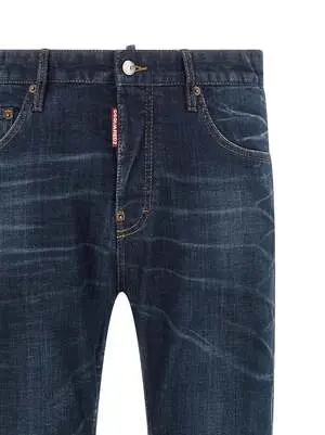 Dsquared2 642 Cotton Denim Jeans - Blue