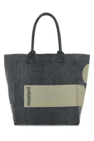 Isabel Marant Étoile Melange Grey Cotton Shopping Bag - Gray