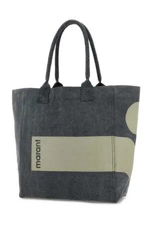 Isabel Marant Étoile Melange Grey Cotton Shopping Bag - Gray