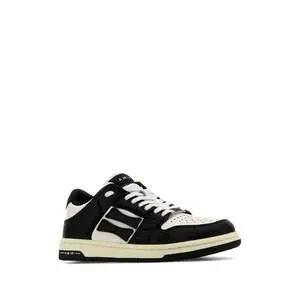 Amiri Leather Paneled Skeleton Motif Trainers