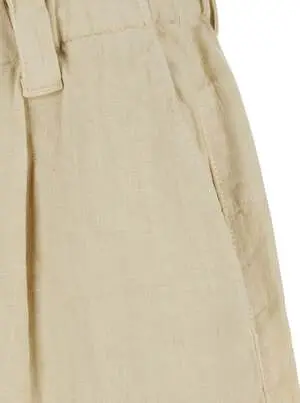 C.P. COMPANY Linen Shorts With Side Pockets - Multicolor
