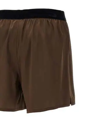 TOM FORD Silk Satin Pajama Shorts With Velvet Logo Detail