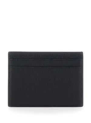 Saint Laurent Black Card Holder With Cassandre Detail On The Front In Leather - Multicolor