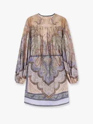 Zimmermann Wanderlust Tunic Silk Mini Dress - Multicolor