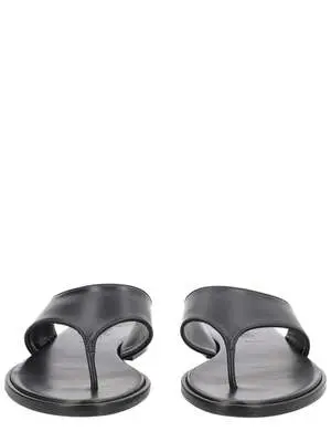 AeydĒ Leather Thong Sandals - Black