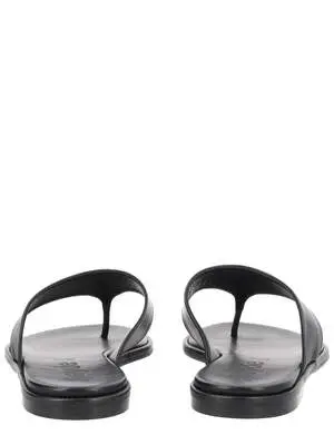 AeydĒ Leather Thong Sandals - Black