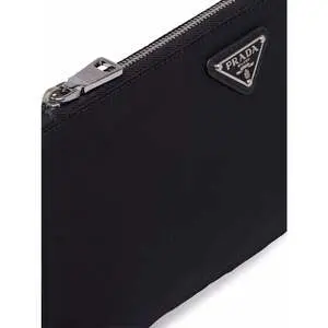 Prada Recycled Nylon And Leather Wristlet