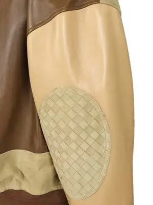 Bottega Veneta Nappa Leather Bomber Jacket With Shearling Collar - Multicolor