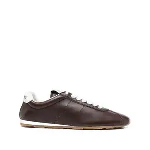 Miu Miu Lace-up Round Toe Sneakers - Brown