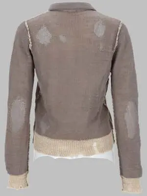 DIESEL® Knit Sweater With Distressed Details