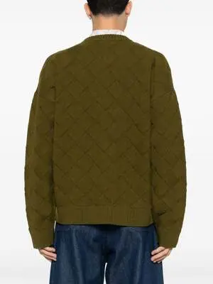 Bottega Veneta Wool Crew Neck Sweater With Intreccio Motif