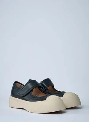 Marni Leather Mary Jane Platform Shoes - Black
