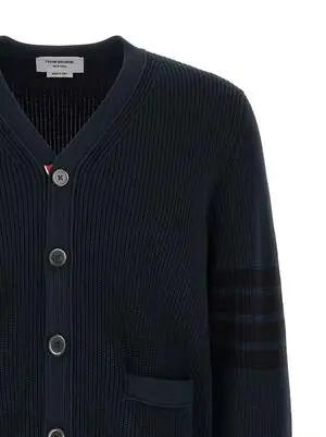Thom Browne Garment Dyed Cotton Knit Cardigan