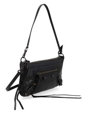 Balenciaga Le City Pochette With Shoulder Strap - Black