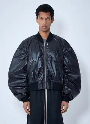 Rick Owens RICK OWENS Oversized Bomber Jacket With Ribbed Trims Black