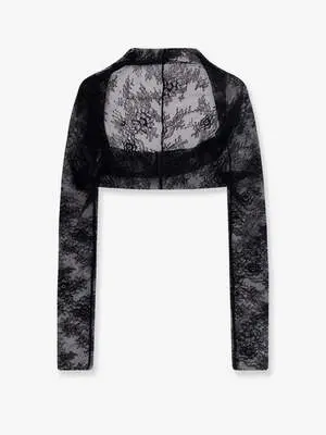 Alberta Ferretti Black Lace Top