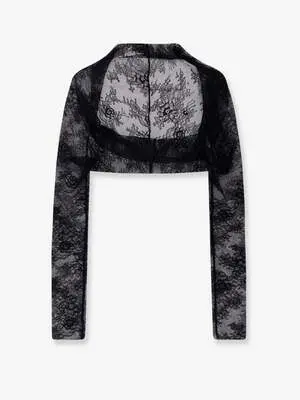 Alberta Ferretti Black Lace Top