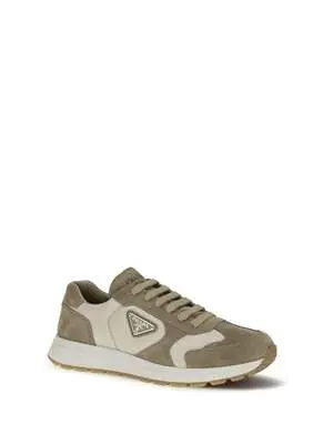 Prada Prax Sneakers In Suede And Re-nylon - Cream