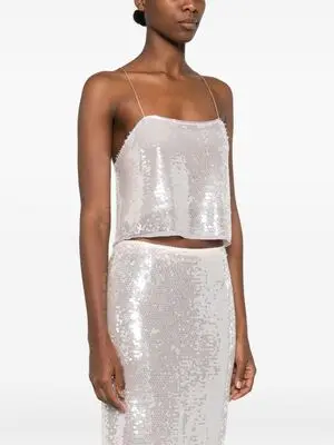 FORTE_FORTE Sequined Cropped Top - Multicolor