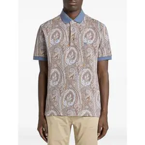 Etro Neutrals Polo Shirts - Cream