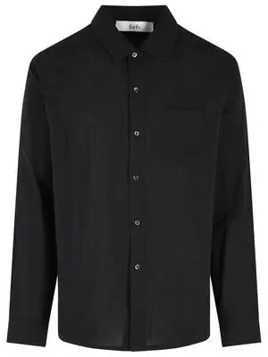 Séfr Leo' Cotton Shirt - Black