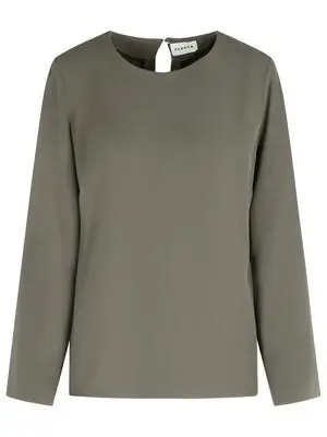 P.a.r.o.s.h Fluid Blouse With Back Slit - Gray