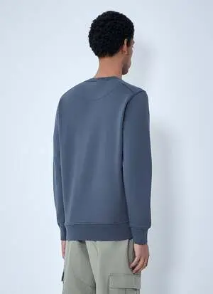 Stone Island Long-sleeve Cotton Sweatshirt With Logo Patch - Gray