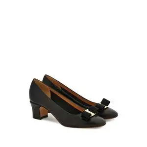 FERRAGAMO Vara Bow Block Heel Pumps - Black