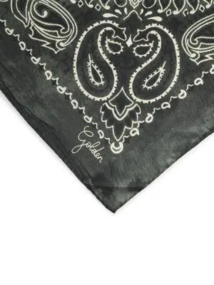 GOLDEN GOOSE Silk Paisley Scarf