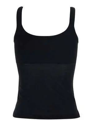 Max Mara Black Viscose Sleeveless Top - Multicolor